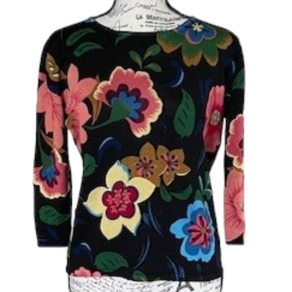Joseph A | Sweaters | Joseph A Silk Knit Floral Sweater | Poshmark